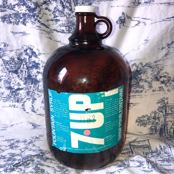 seven-up canada ltd | Other | Vintage 7 Up Brown One Gallon Syrup Jug ...